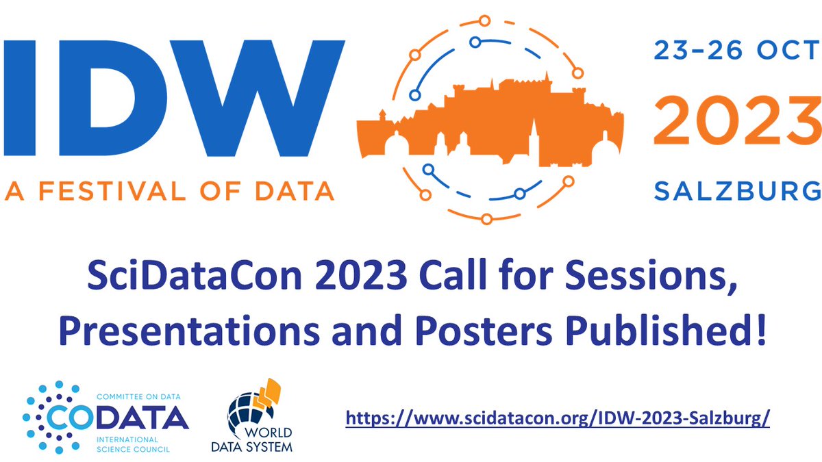 SciDataCon 2023 and IDW - EGI