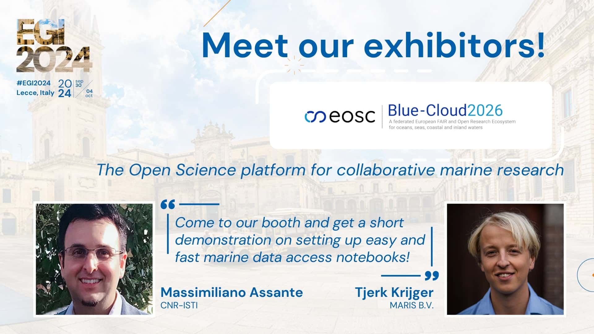 Meet the EGI2024 Exhibitors: Blue-Cloud 2026 - EGI