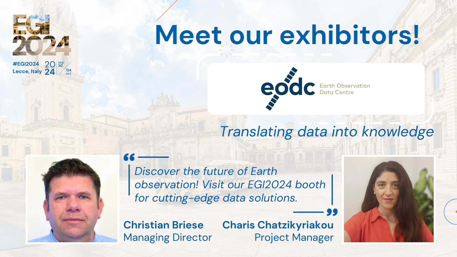Meet the EGI2024 Exhibitors: EODC - EGI