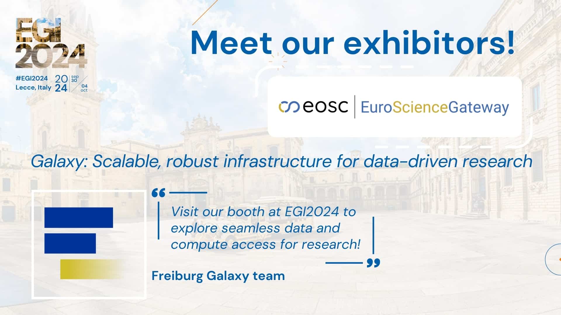 Meet the EGI2024 Exhibitors: EuroScienceGateway - EGI