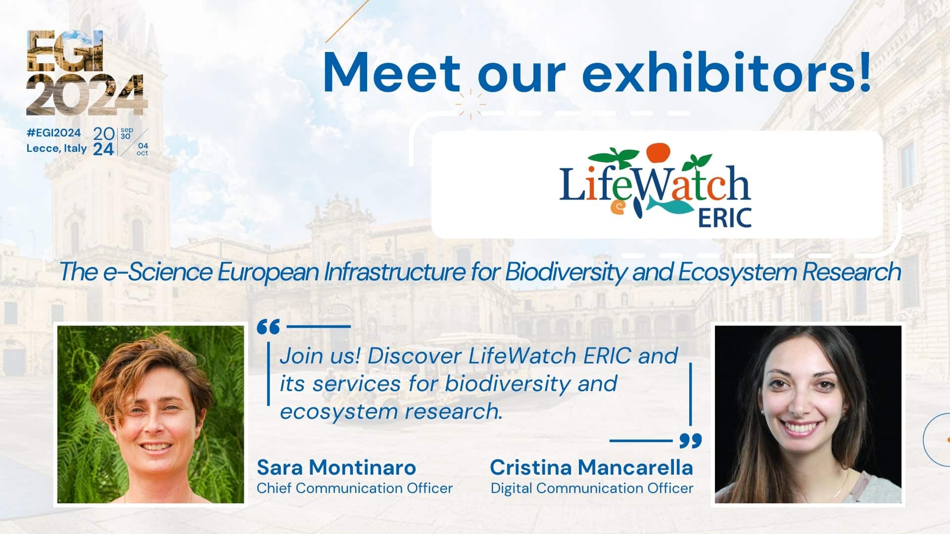 Meet the EGI2024 Exhibitors: LifeWatch ERIC - EGI