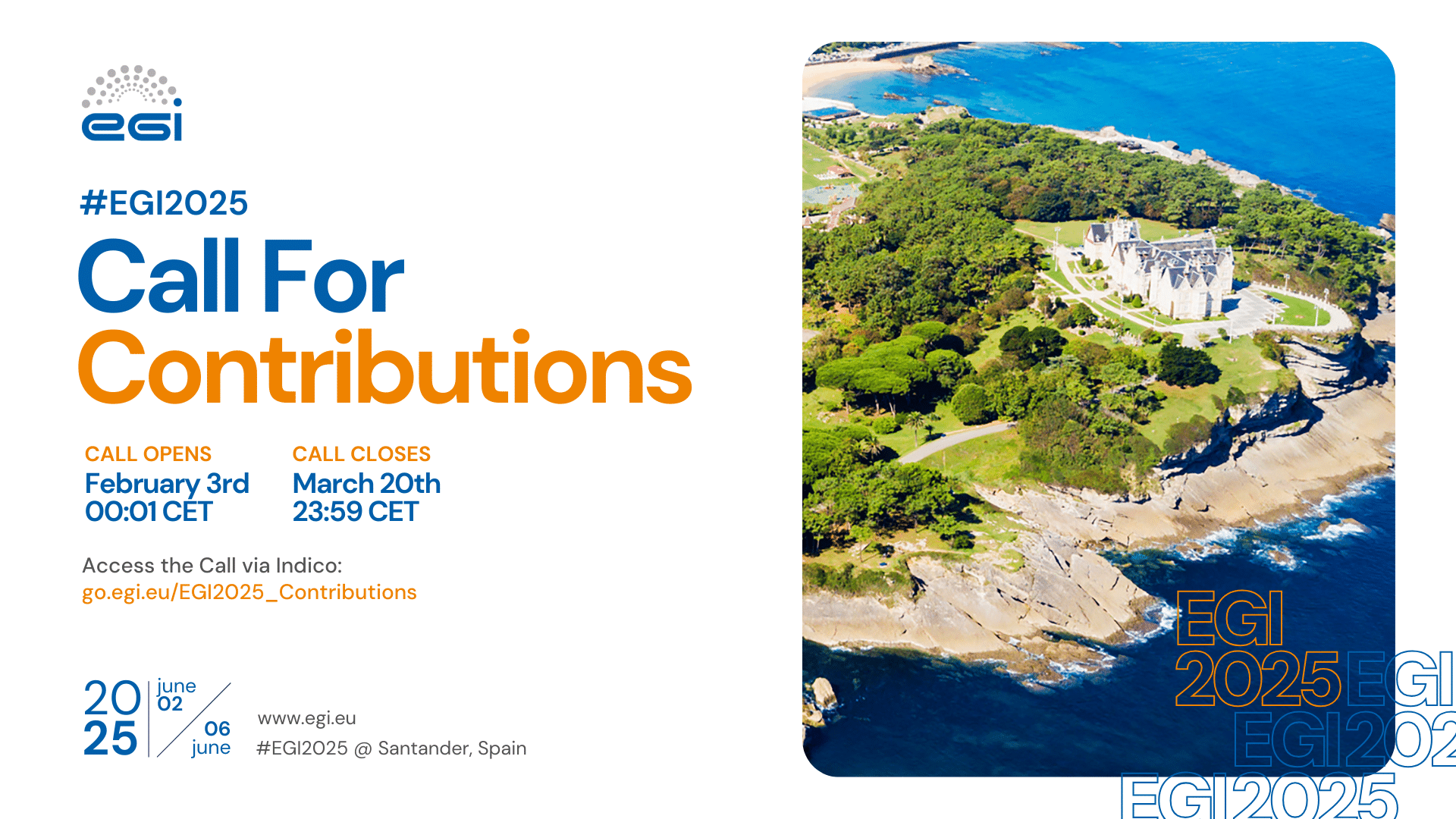 EGI2025 Call for Contributions now open - EGI