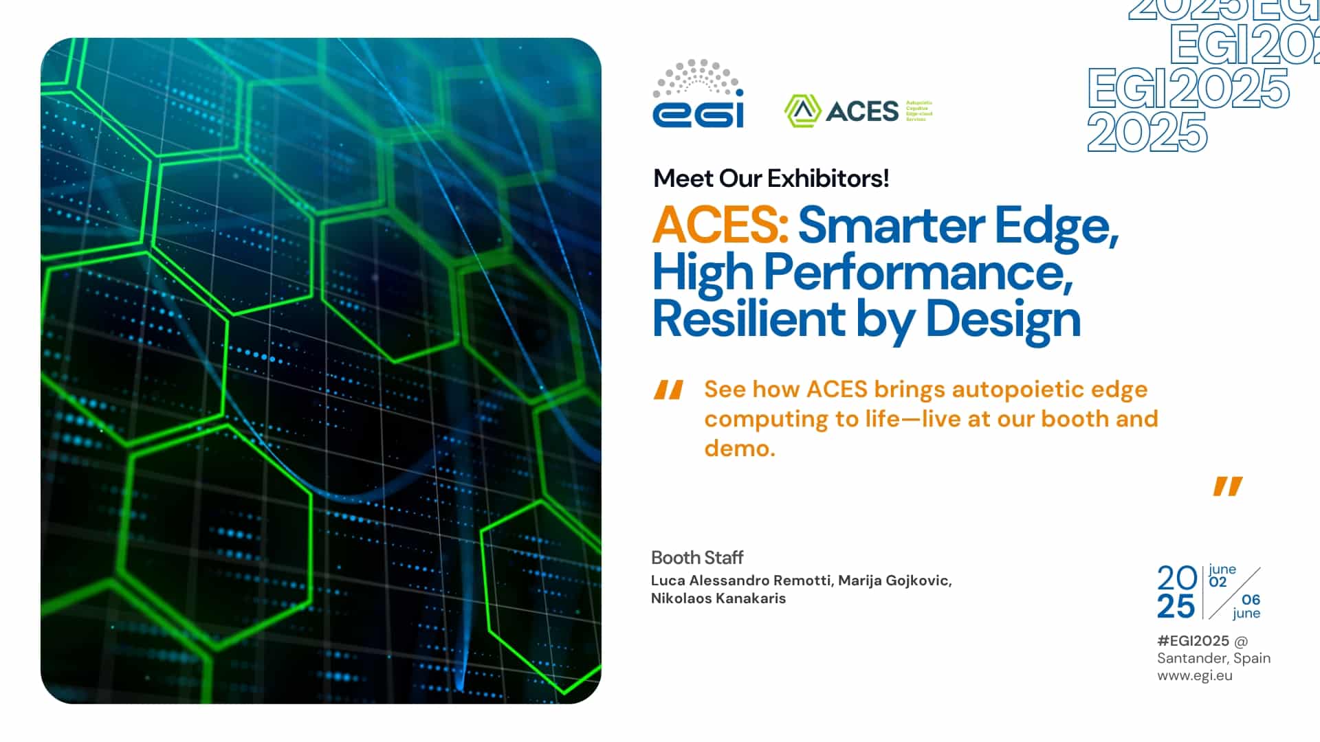 Meet the EGI2025 Exhibitors: ACES - EGI