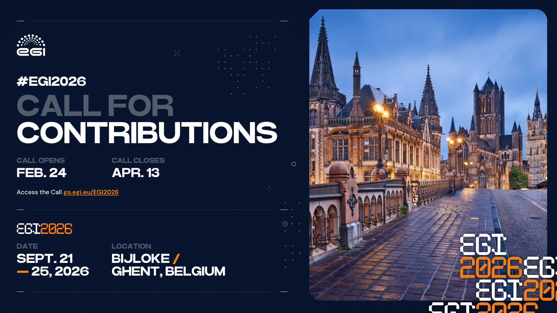 EGI2026 Call for Contributions now open - EGI